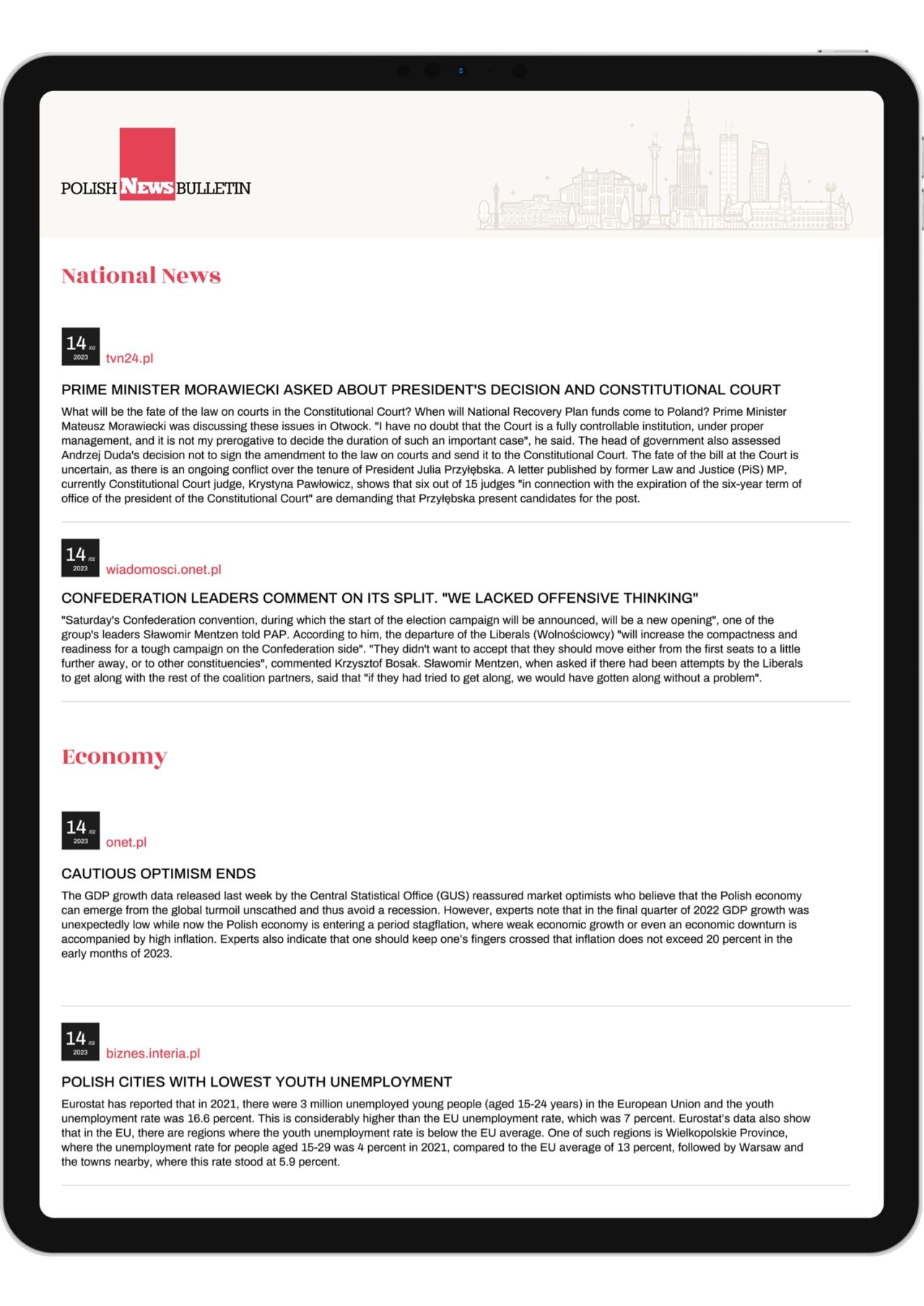 Polish News Bulletin | Ultimate source of curated news from Poland